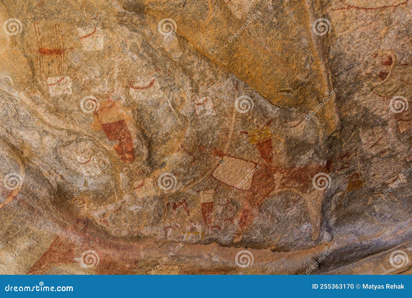 Ancient Laas Geel Rock Paintings, Somalila Stock Photo - Image of cave ...