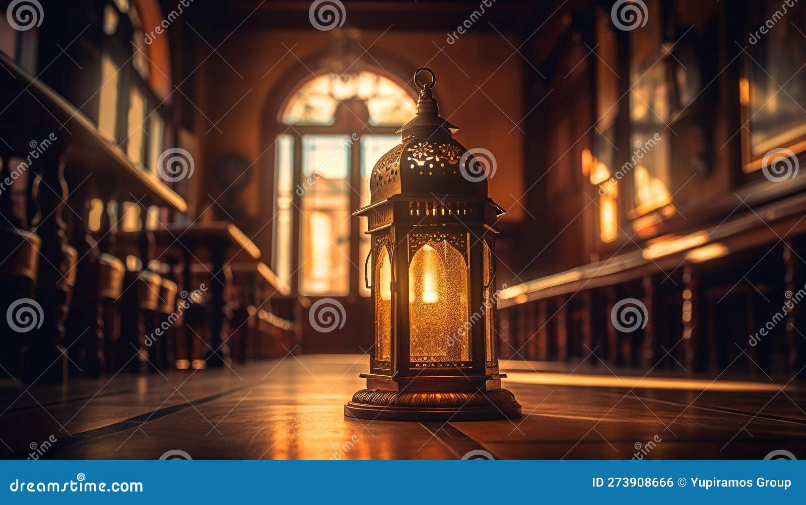 Ancient Lanterns Light the Religious Architecture Beautifully Generated ...