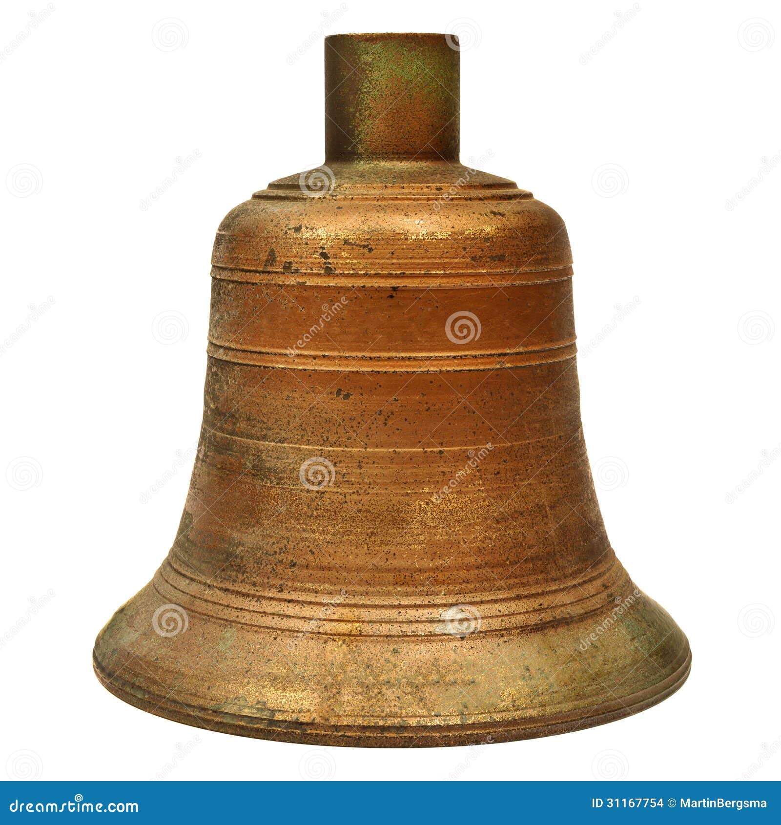 Ancient Large Church Bell Isolated on White Stock Photo - Image of ring ...