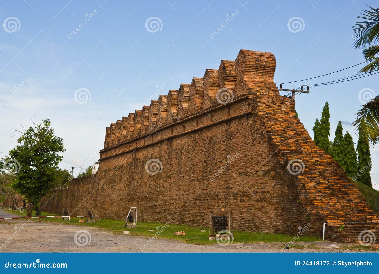 Ancient laterite wall stock image. Image of masonry, nakornsri - 24418173