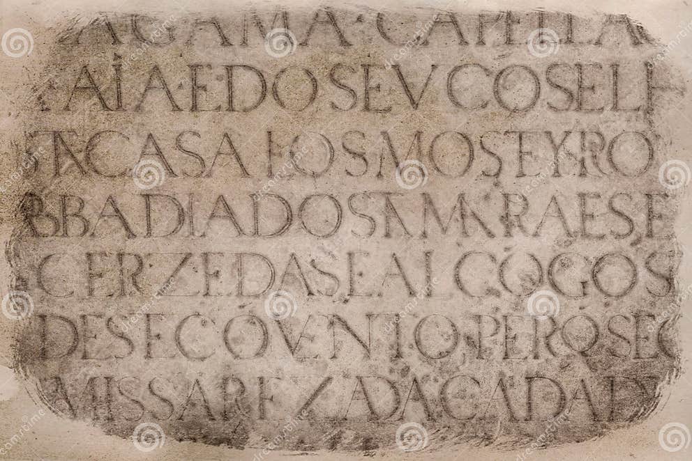 Ancient Latin Inscription stock photo. Image of surface - 78388460