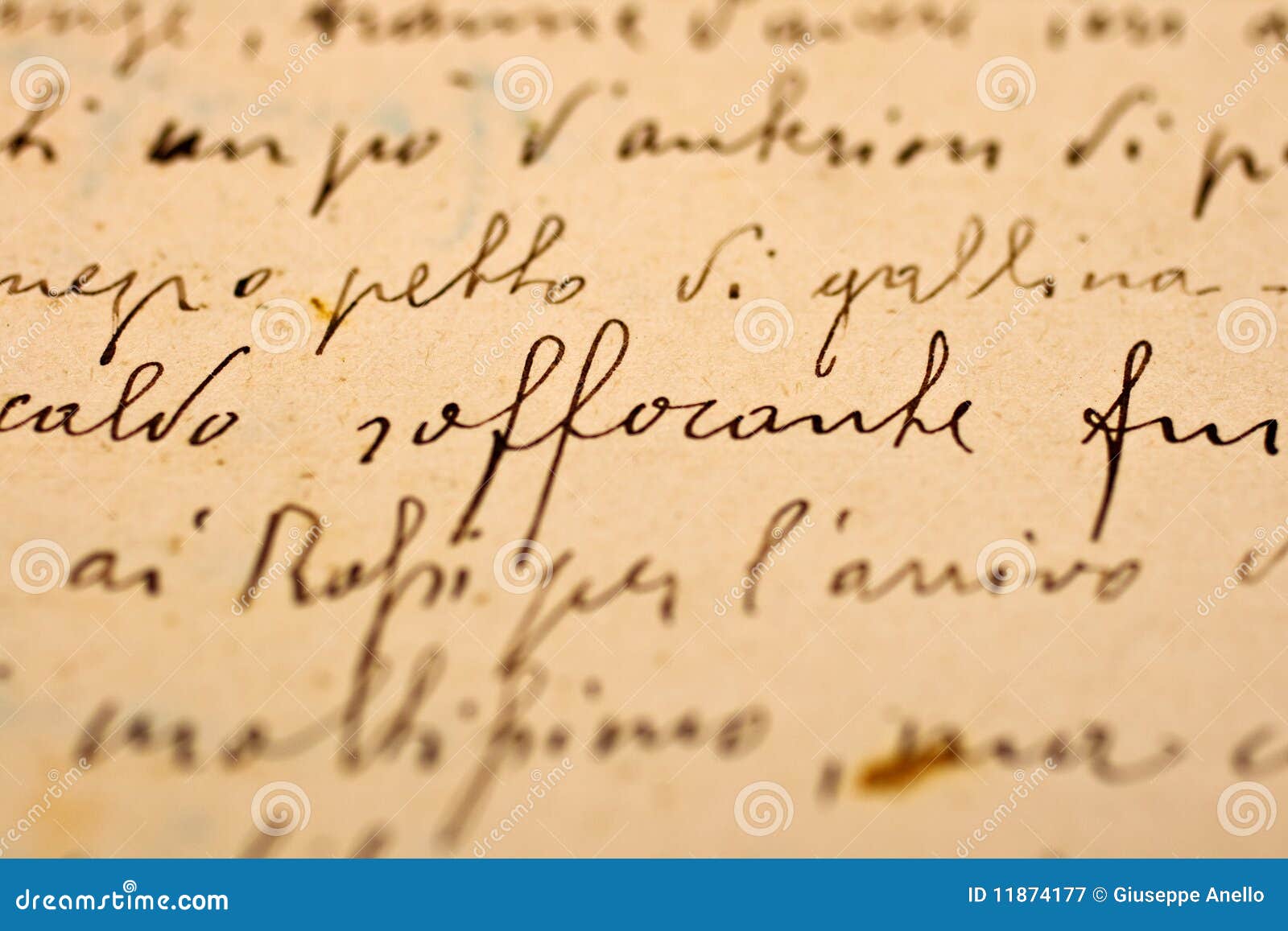 Ancient letter stock image. Image of handmade, document - 11874177