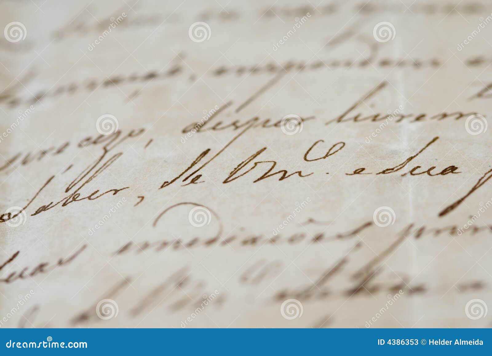 Ancient letter stock image. Image of page, calligraphy - 4386353