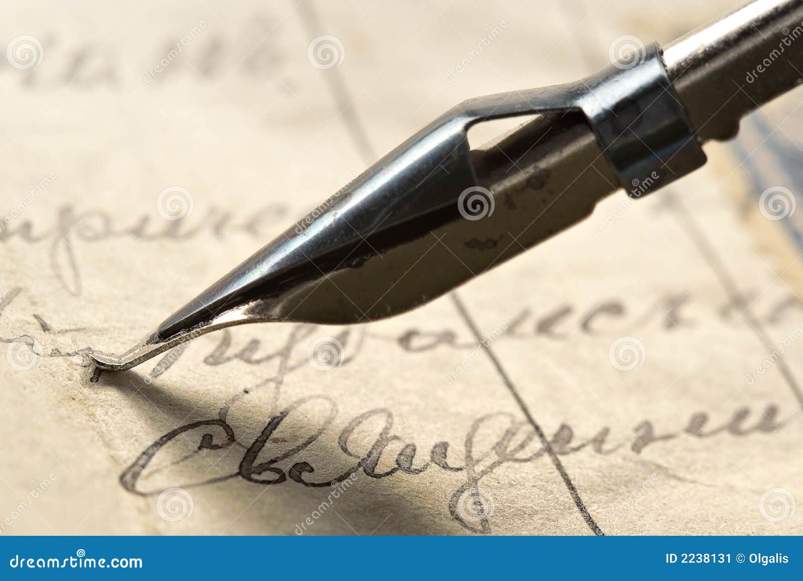 Ancient letter and ink stock image. Image of aged, calligraphy - 2238131