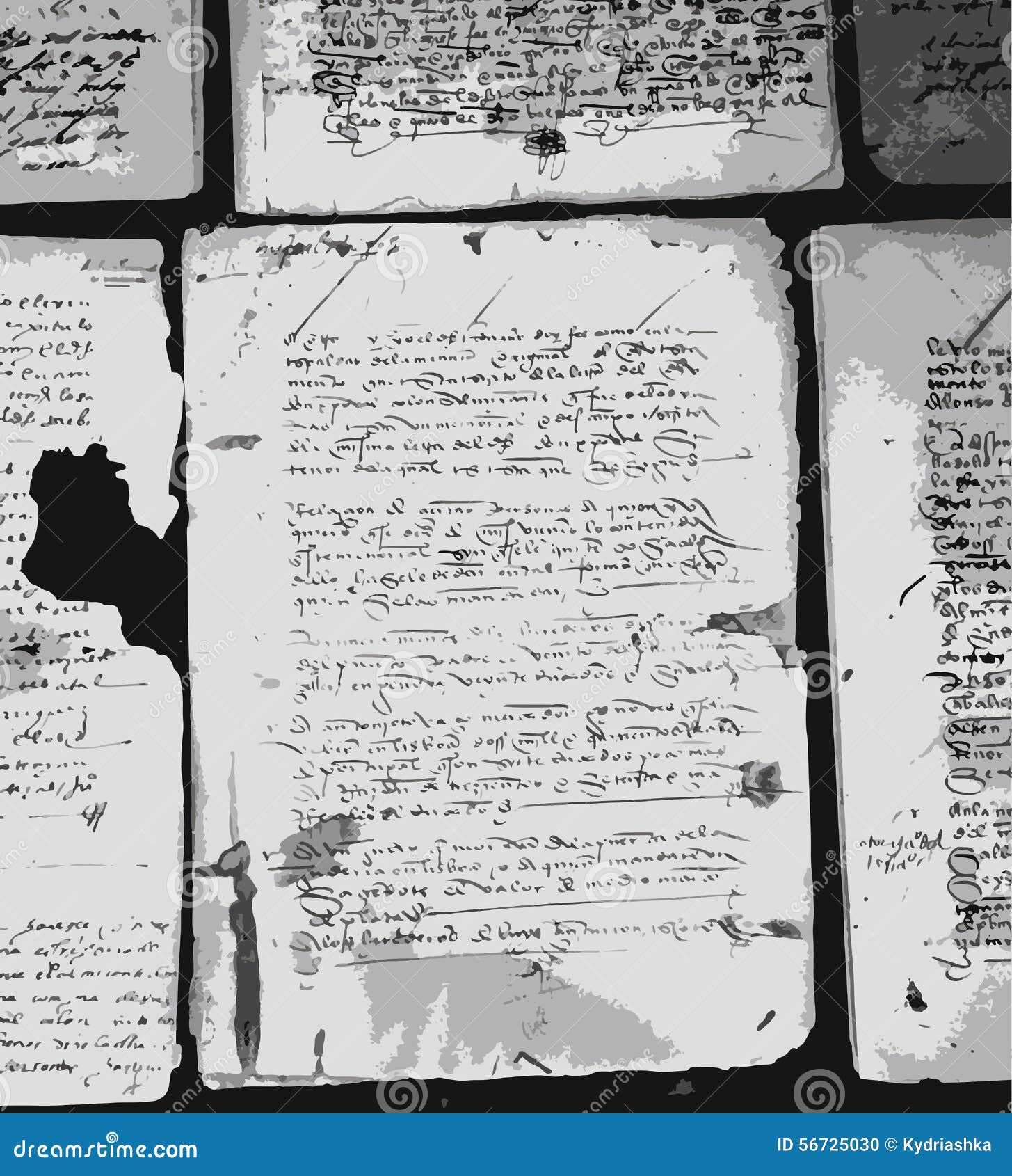 Ancient Letter on Old Grunge Paper for Your Design Stock Vector ...