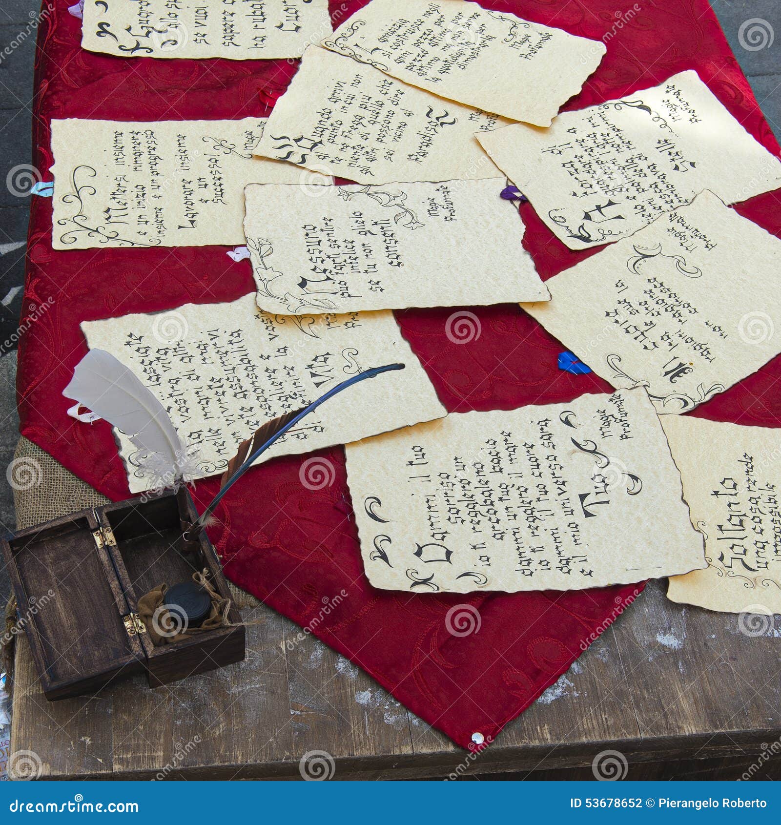The Ancient Letter Written by Hand Stock Photo - Image of written ...