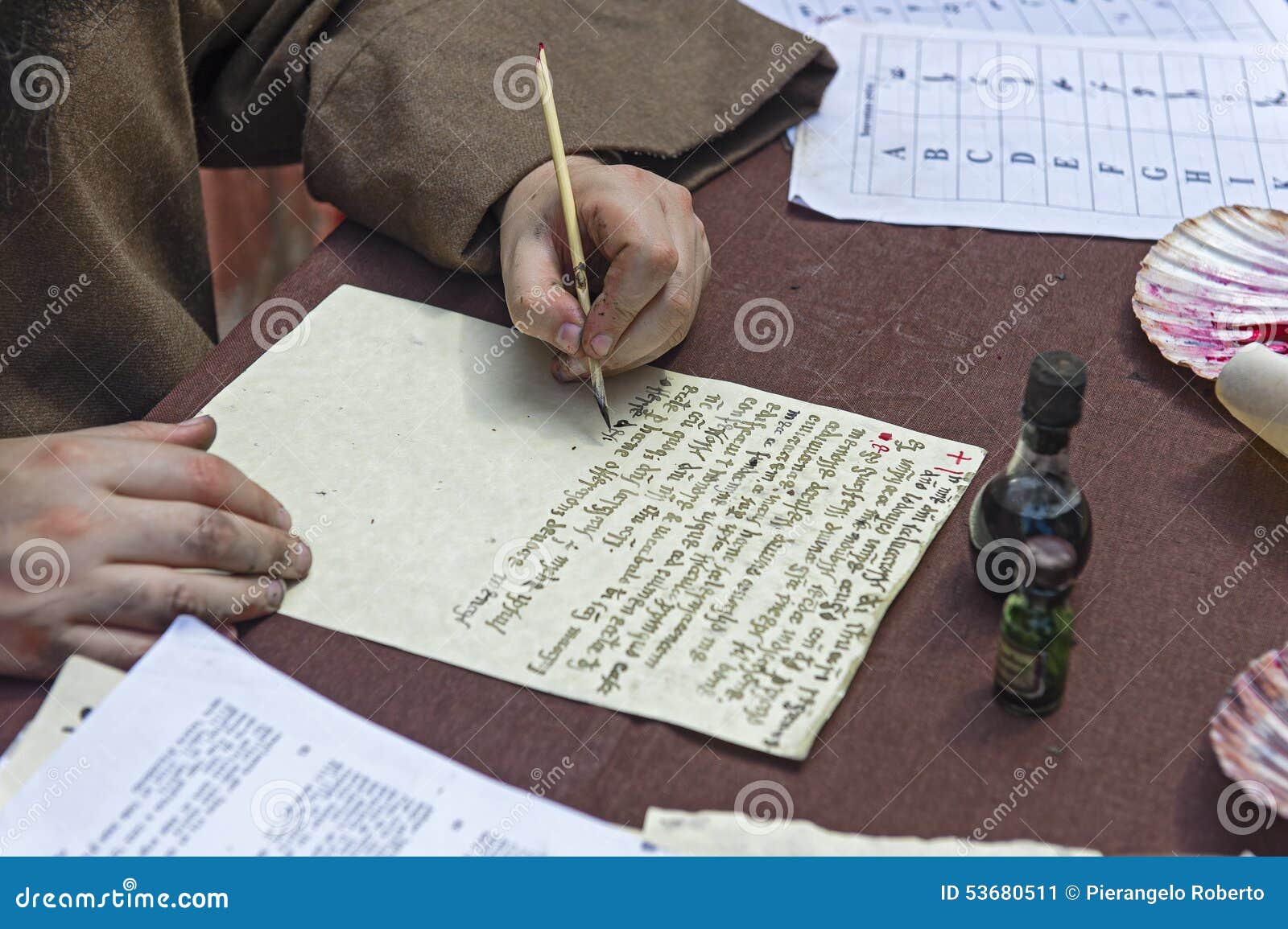 The Ancient Letter Written by Hand Stock Image - Image of neat, letters ...