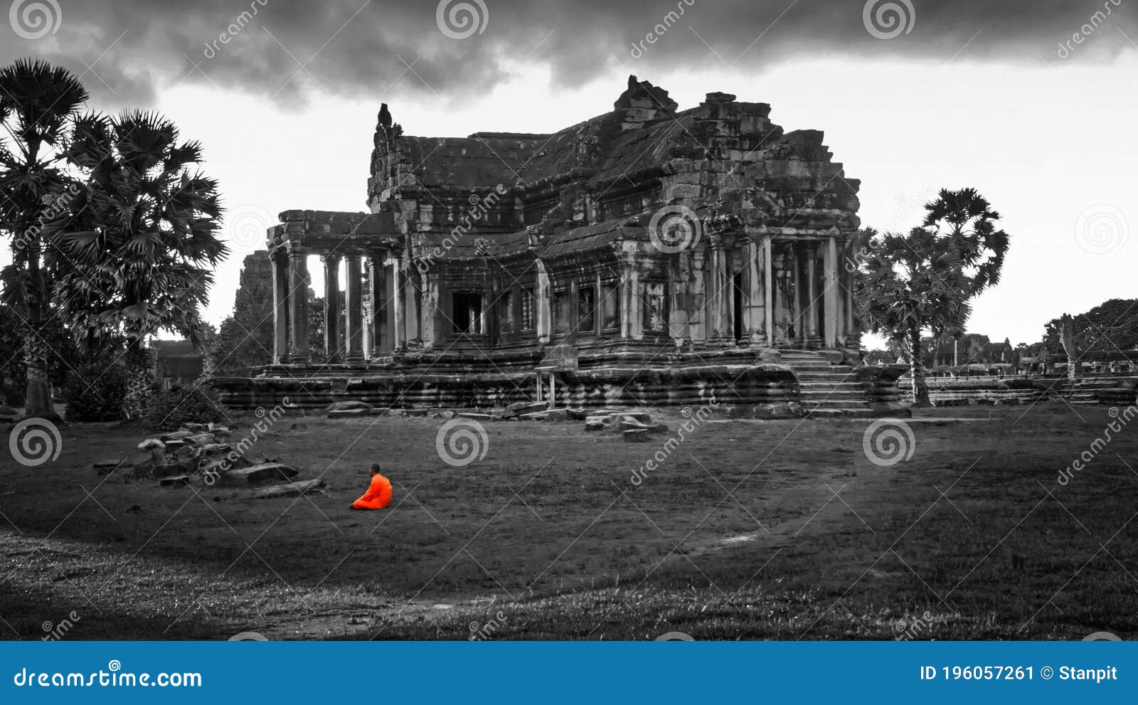 Ancient Library in Angkor Wat, Cambodia Stock Image - Image of hindu ...