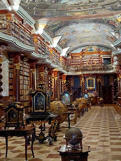 Ancient Library Klementinum Editorial Photography - Image of altar ...
