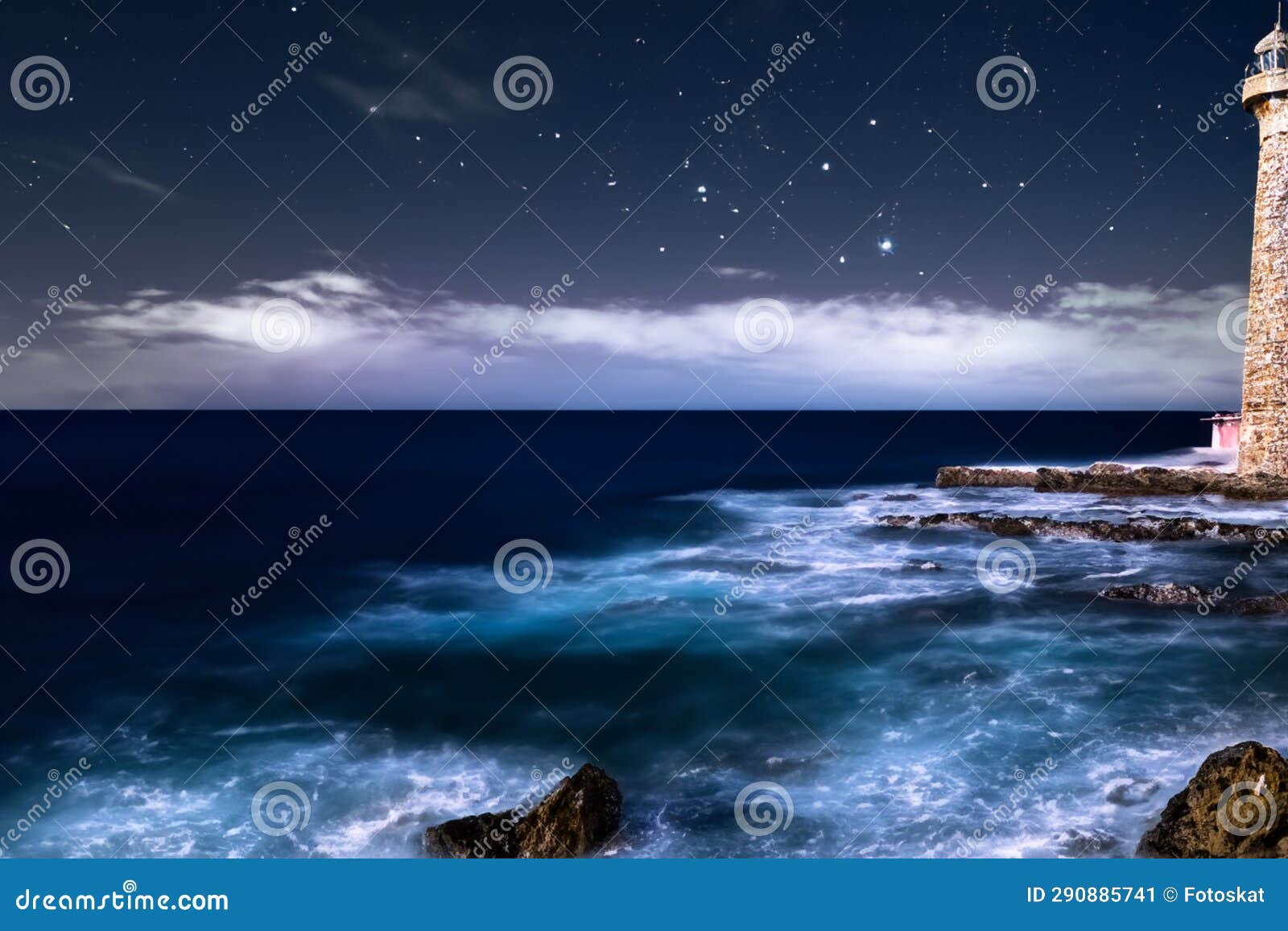 Ancient Lighthouse at the End of STone Peer AI Generated Stock ...