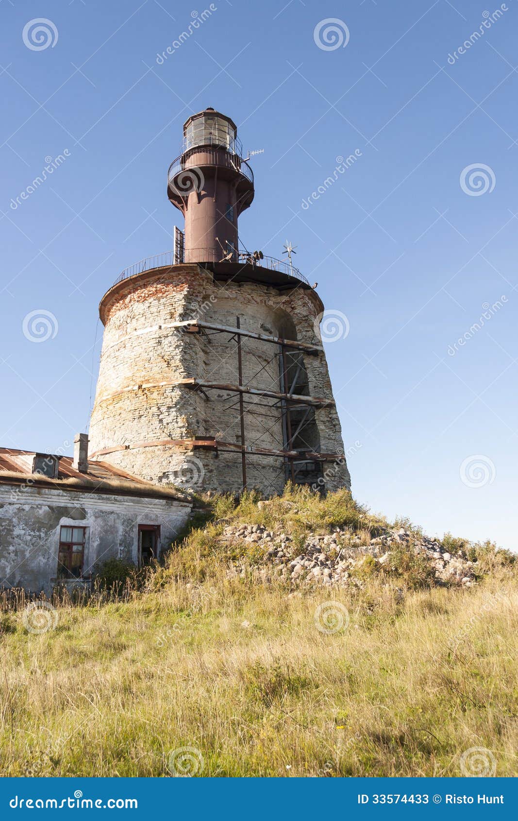Ancient Lighthouse on Keri Island in Estonia Stock Image - Image of ...