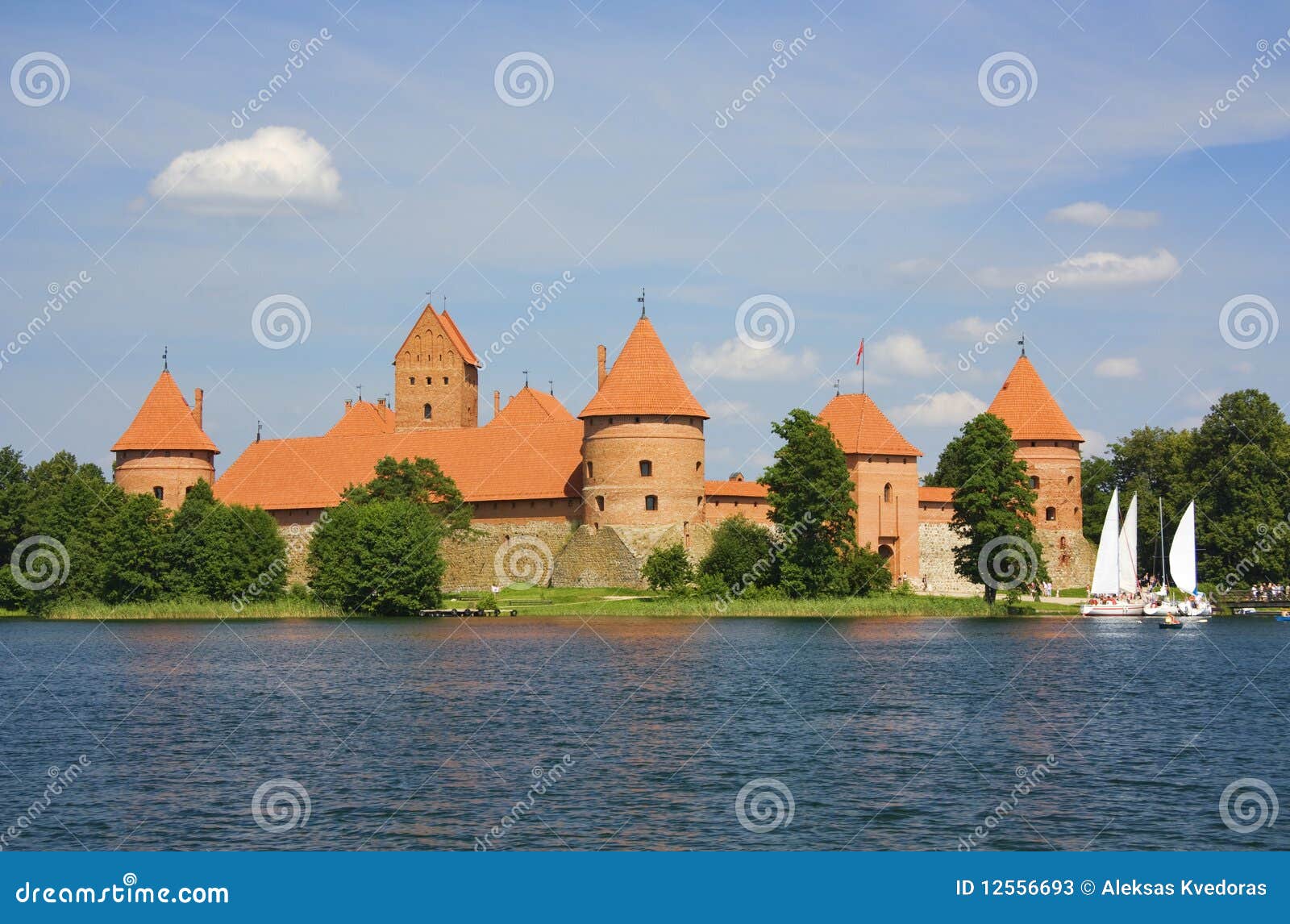 Ancient Lithuanian Castle Trakai Stock Image - Image of medieval ...