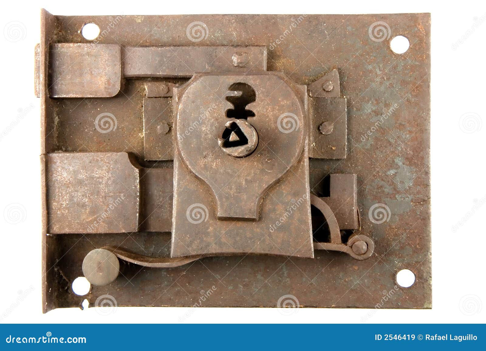 Ancient lock stock image. Image of rusty, device, metallic - 2546419