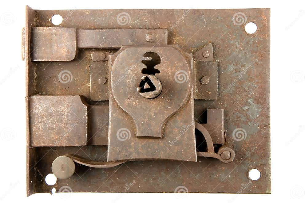 Ancient lock stock image. Image of rusty, device, metallic - 2546419
