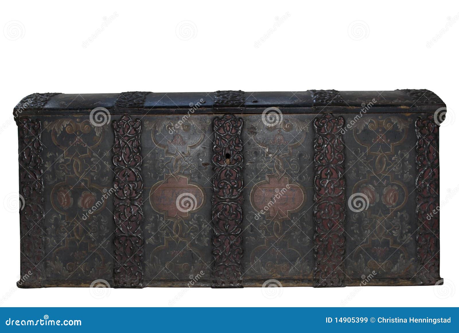 Ancient Locked Wooden Chest Stock Image - Image of container, trunk ...