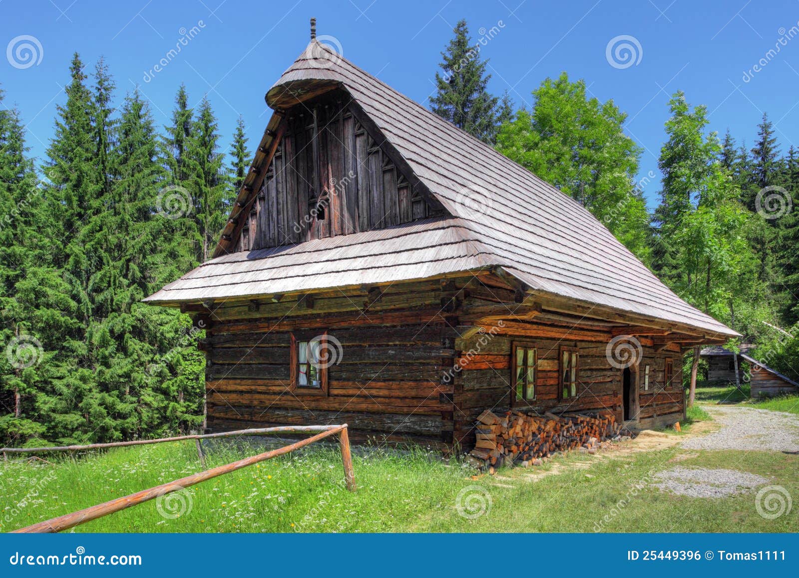 Ancient log hut stock photo. Image of revival, antique - 25449396