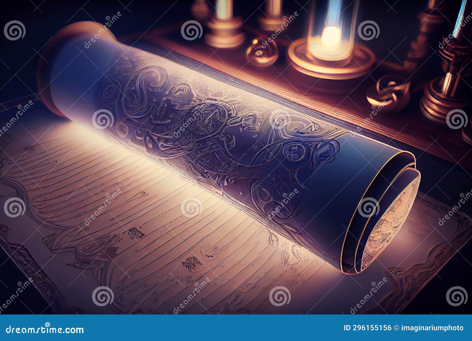 Ancient Looking Hebrew Scroll of the Torah Stock Photo - Image of ...