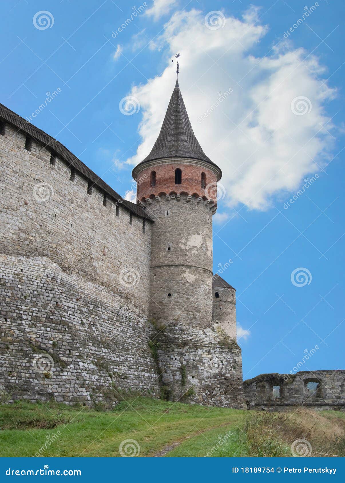 Ancient lookout tower stock photo. Image of castle, ukraine - 18189754