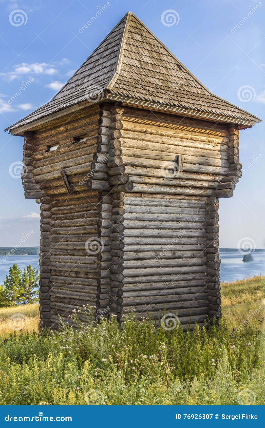 Ancient lookout tower stock image. Image of material - 76926307
