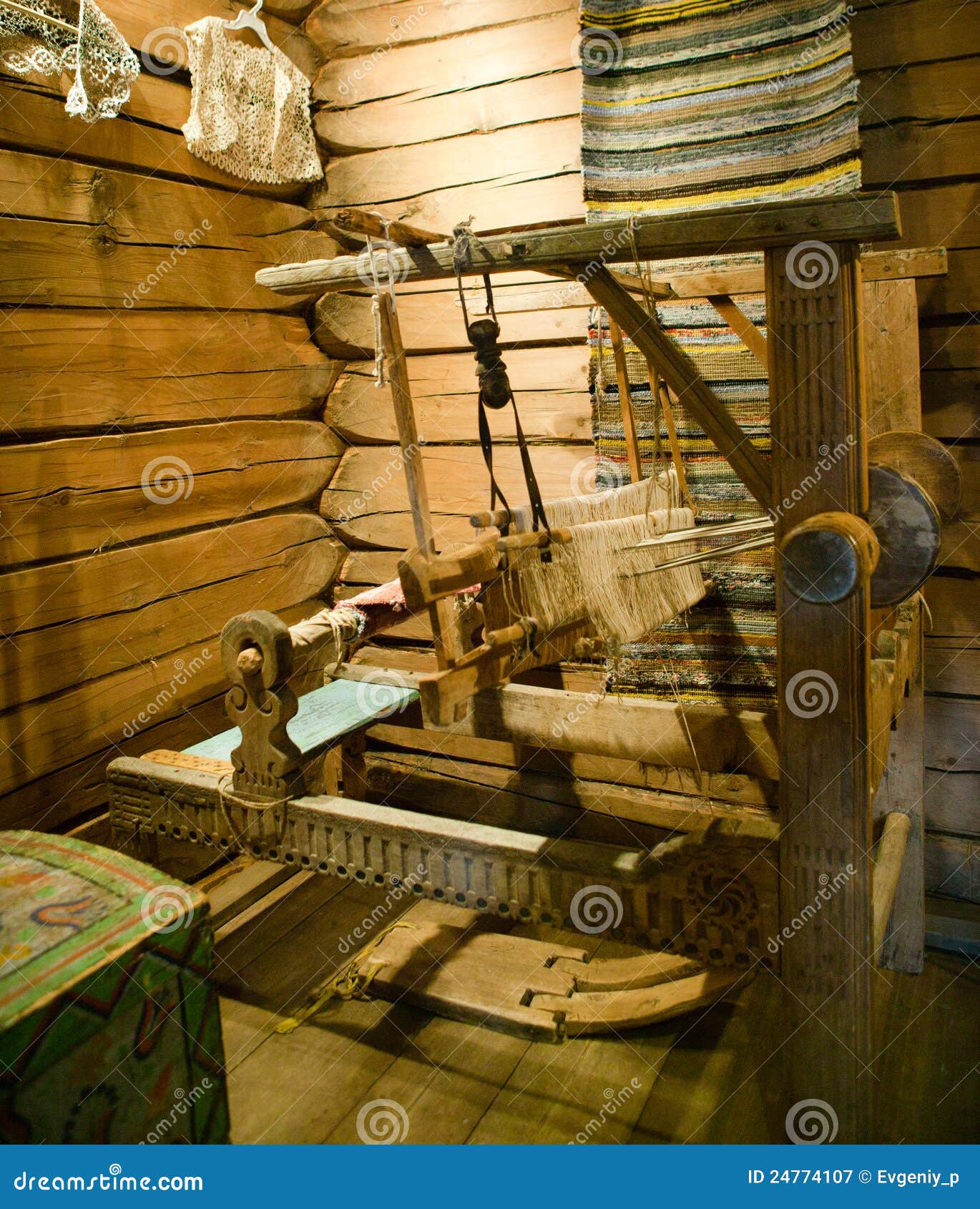 Ancient loom. stock image. Image of vintage, wooden, house - 24774107