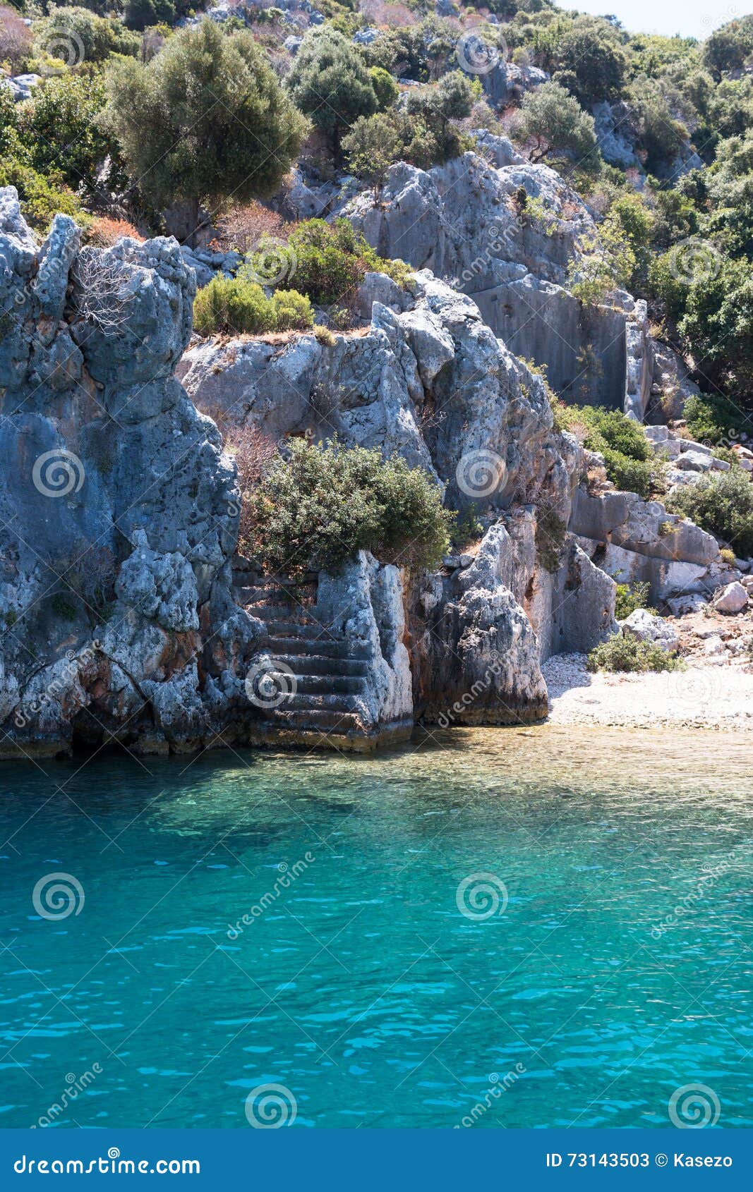 Ancient lycian ruins stock image. Image of coast, mediterranean - 73143503