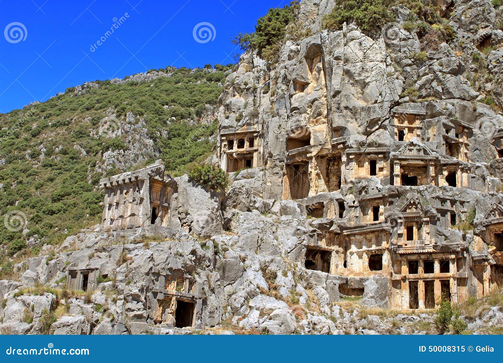 Ancient Lycian Tombs, Turkey Stock Image - Image of civilization, color ...