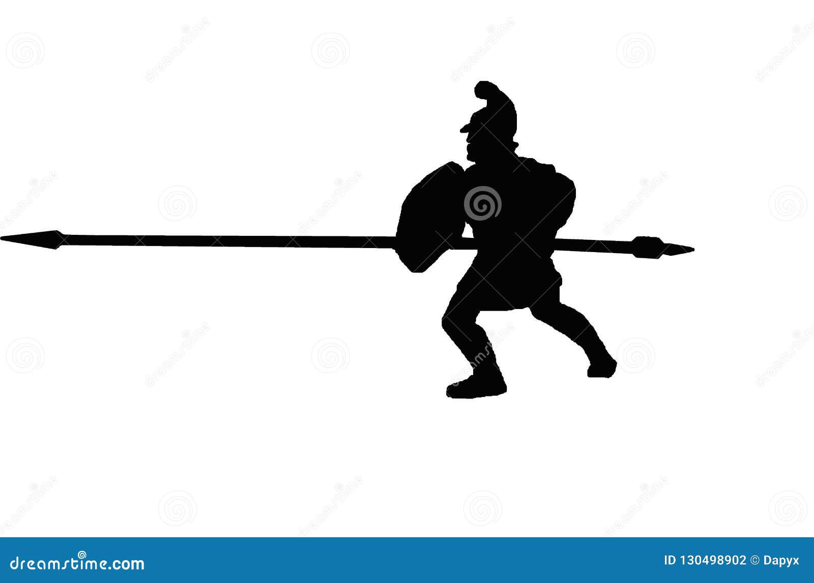 Ancient Macedonian Phalangite Silhouette Stock Illustration ...