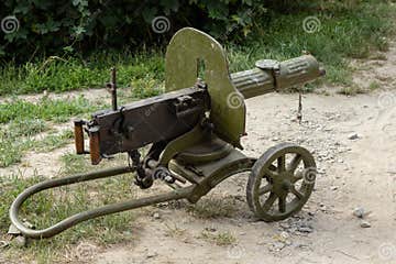 The Ancient Machine Gun System of Old Maxim Editorial Image - Image of ...