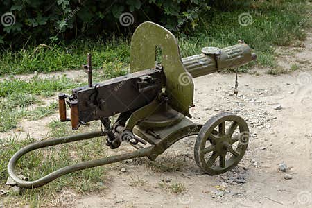 The Ancient Machine Gun System of Old Maxim Editorial Image - Image of ...