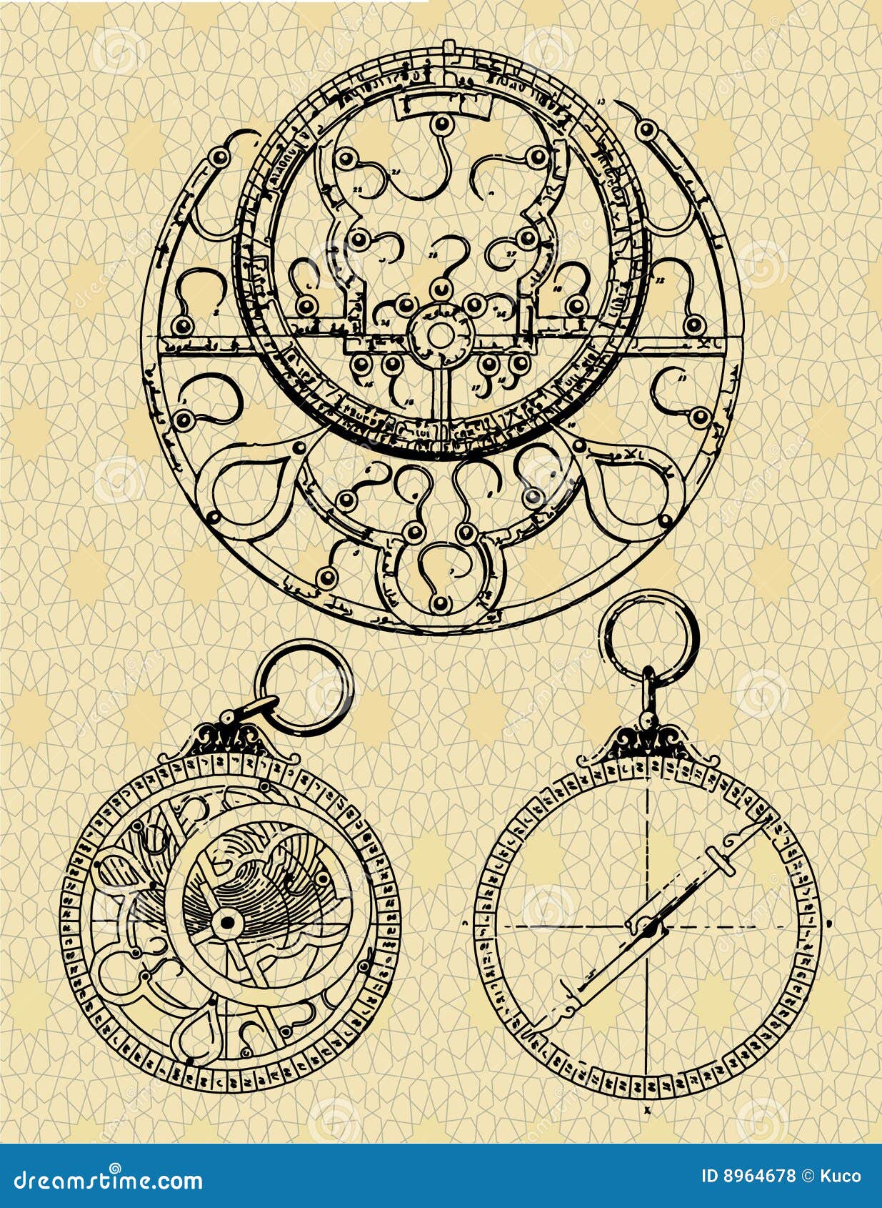 Astronomers Machine, Quadrant Cartoon Vector | CartoonDealer.com #8965247