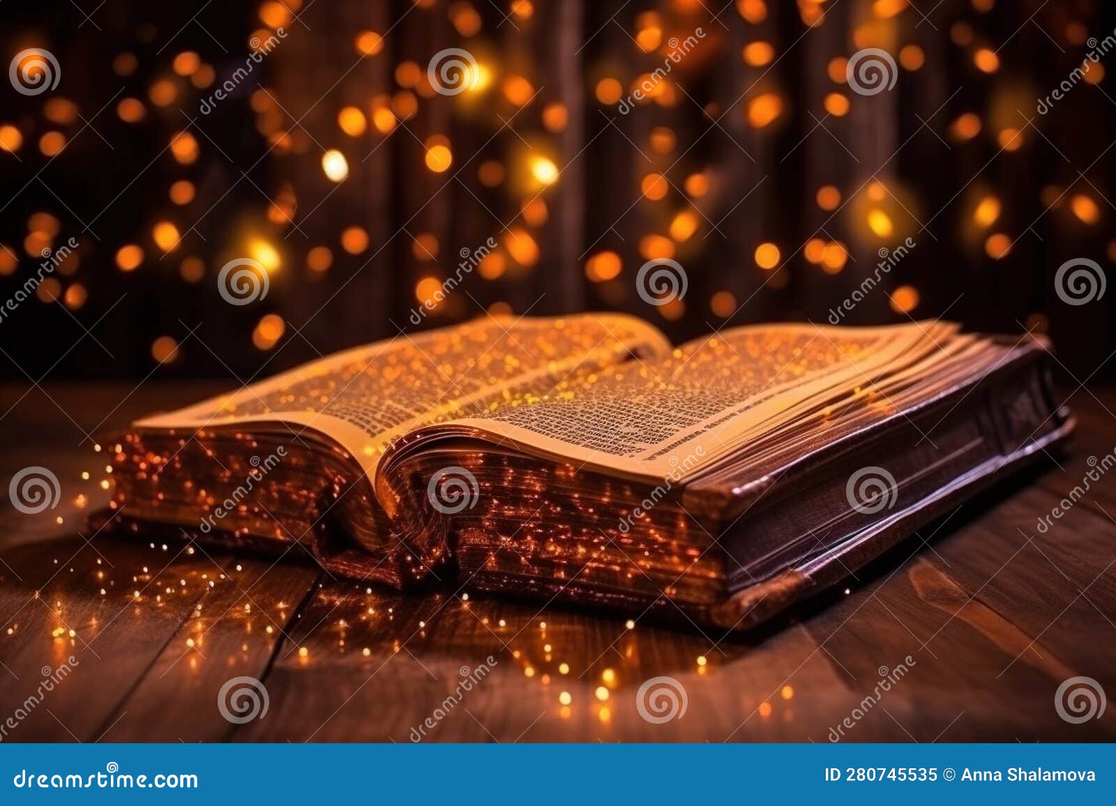 Ancient Magic Book Adorned with Sacred Sanskrit Writings and Sparkles ...