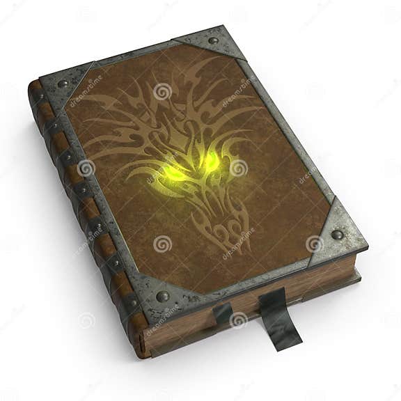 An Ancient Magic Book in Leather Binding and with Iron Trim. the Book ...