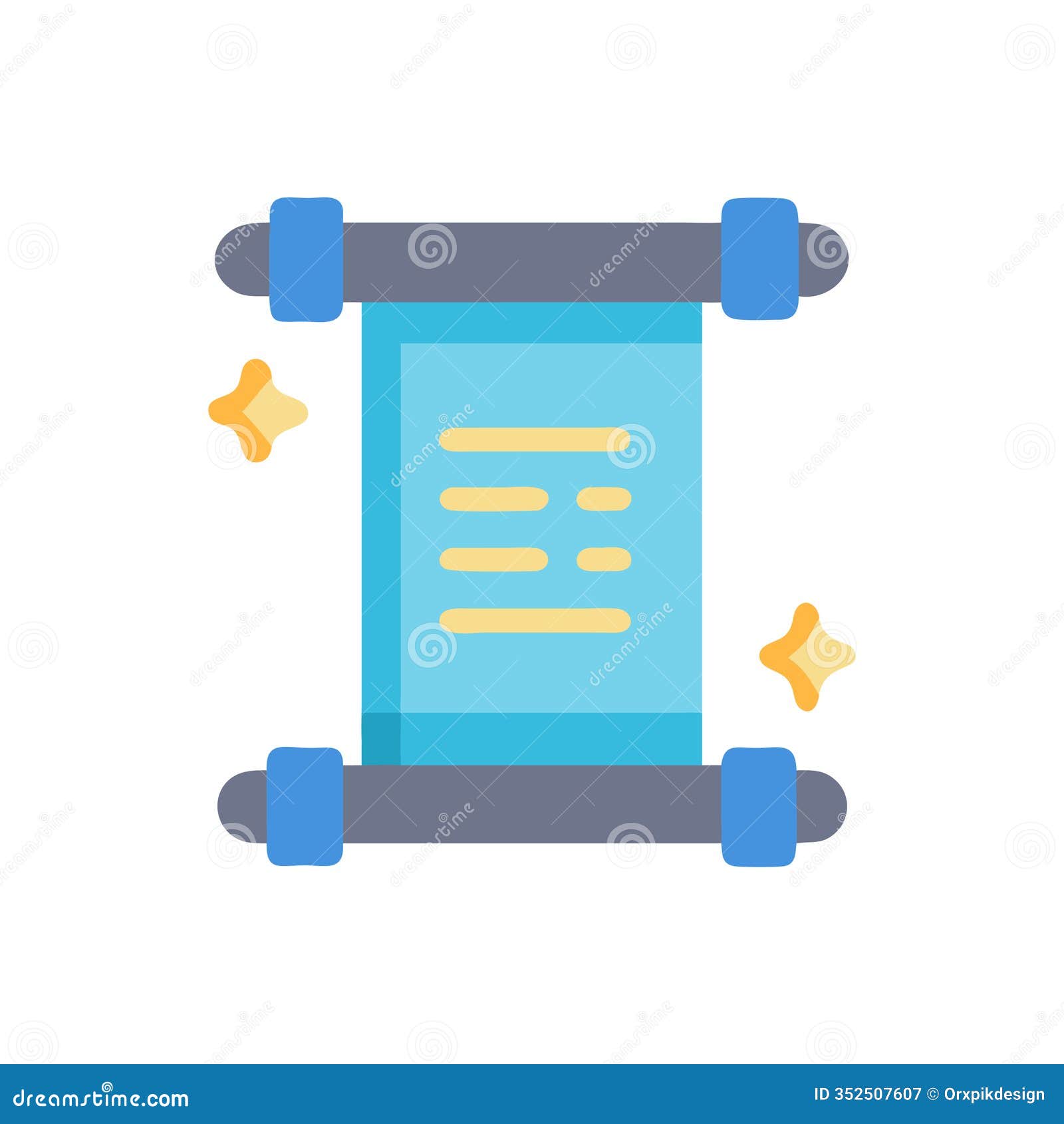 Ancient Magic Spell Book. Icon In Cartoon Style Vector Illustration ...