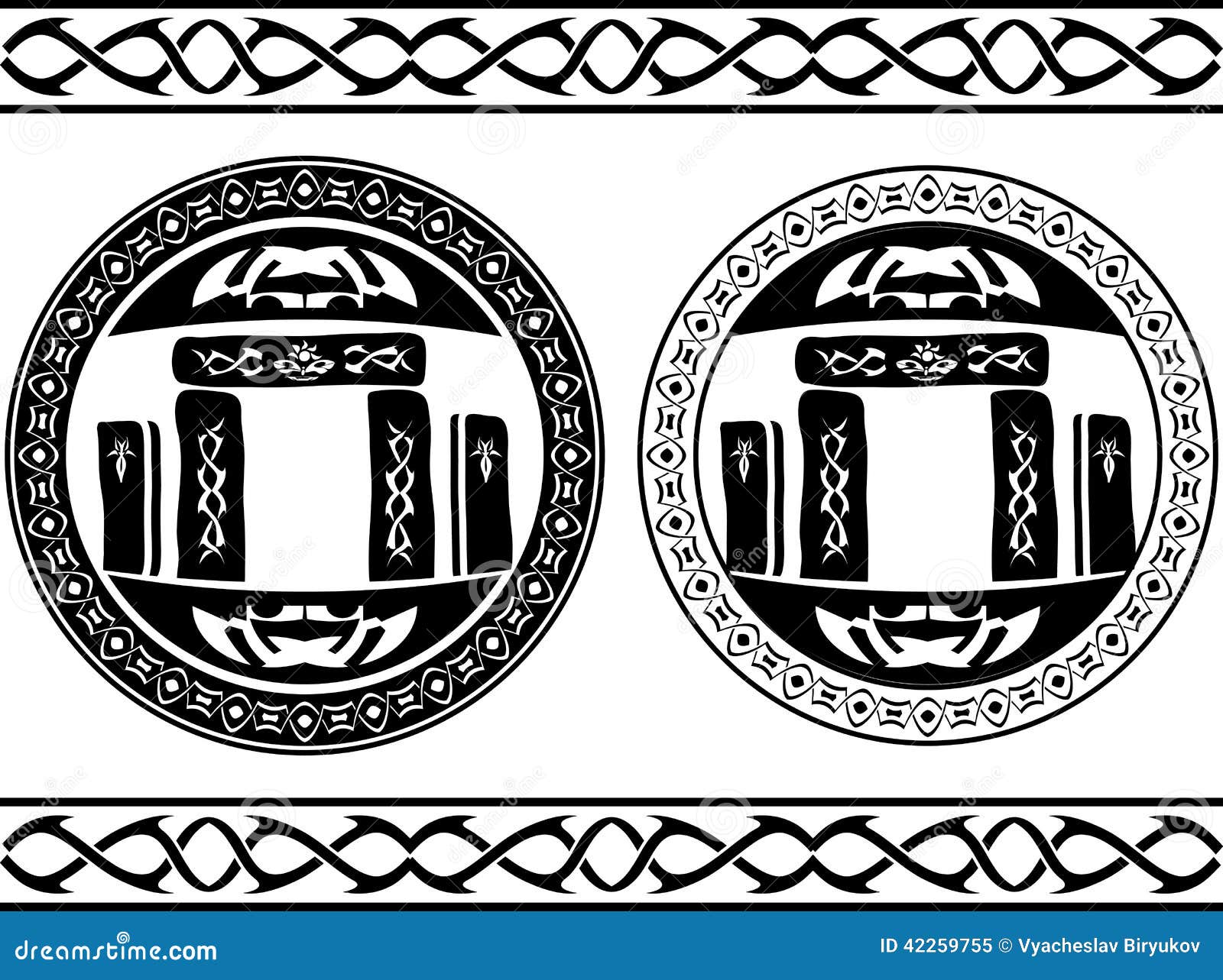 Ancient magic stones stock vector. Illustration of design - 42259755