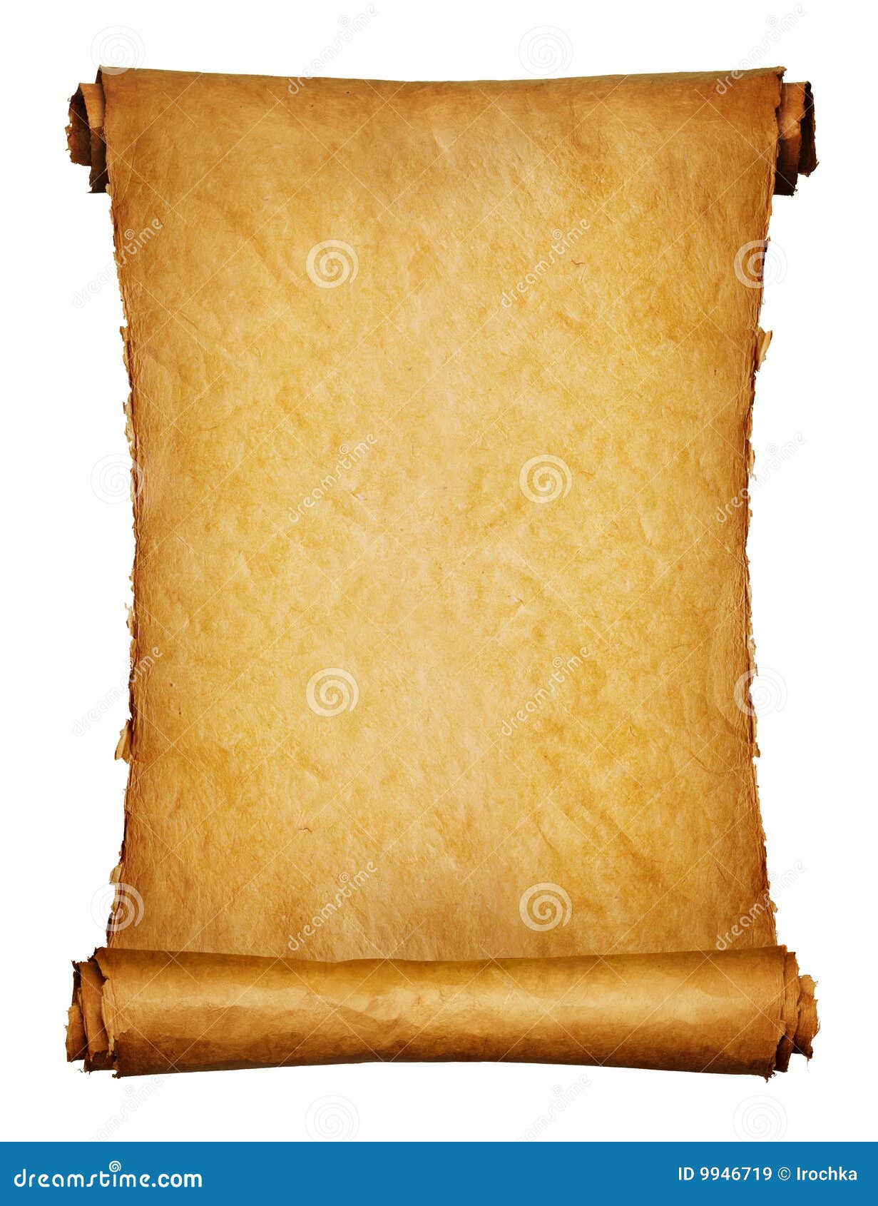 Ancient Manuscript Isolated Over a White Stock Image - Image of burnt ...