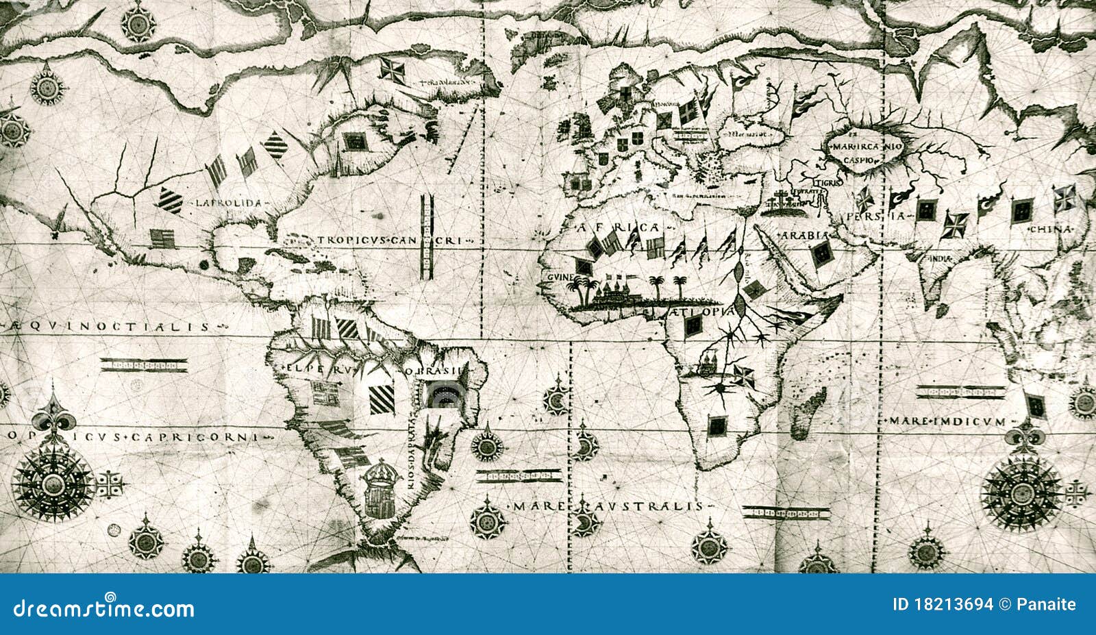 Ancient map stock photo. Image of continents, bstract - 18213694