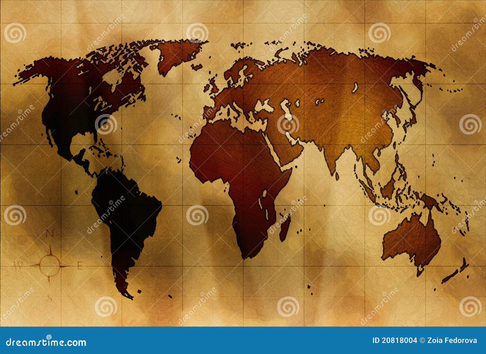 Ancient map stock illustration. Illustration of americas - 20818004