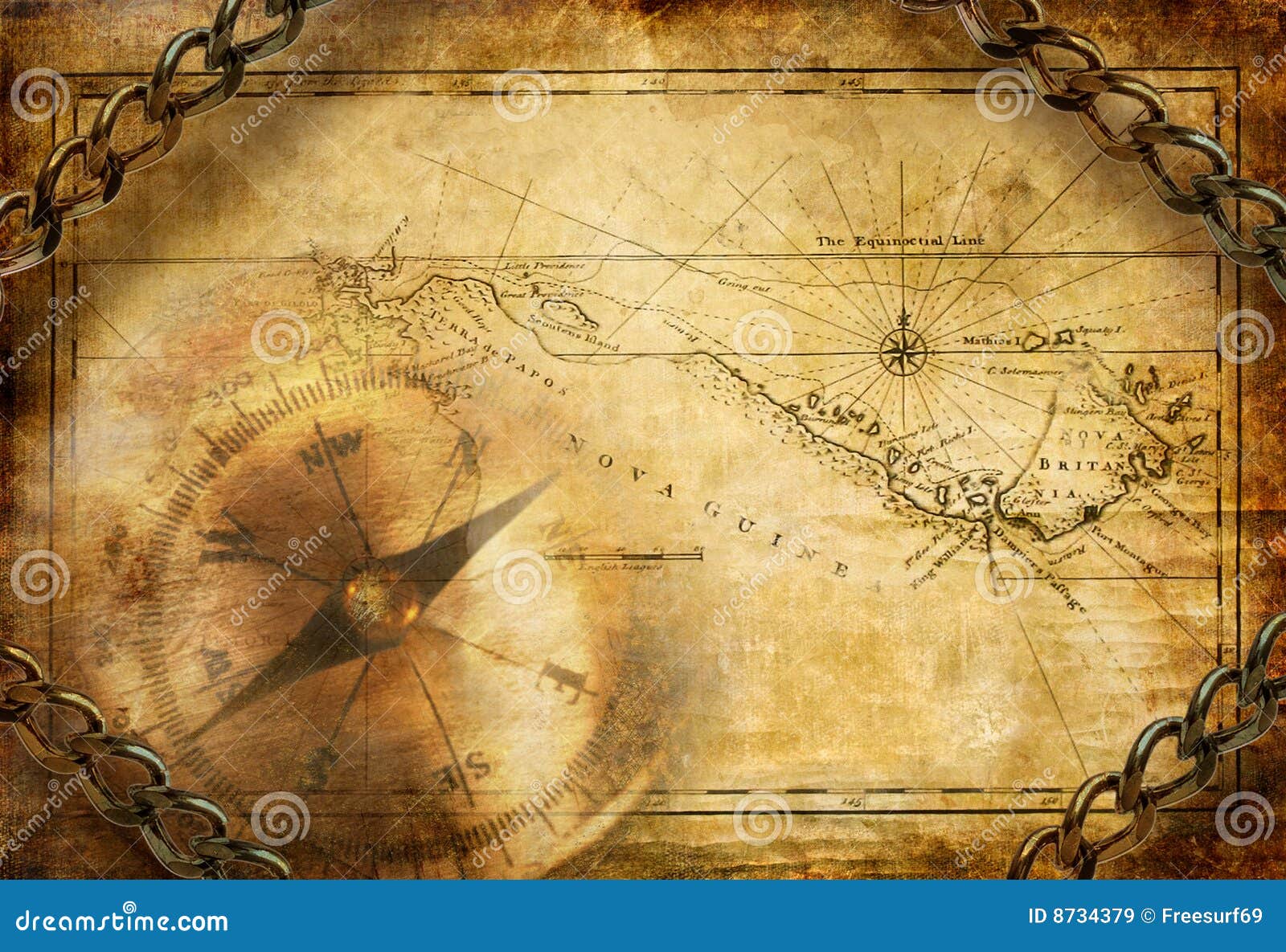 Ancient map stock illustration. Illustration of parchment - 8734379