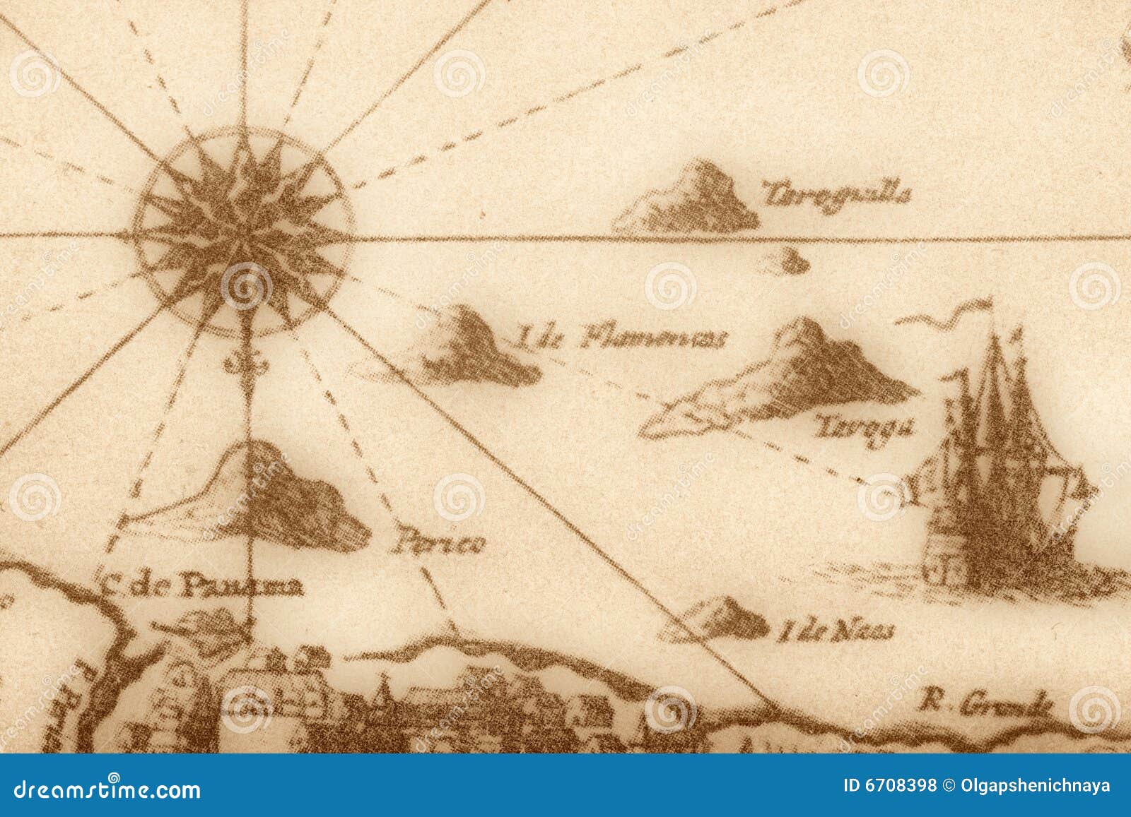 Ancient Map (fragment) Stock Photography | CartoonDealer.com #6708398