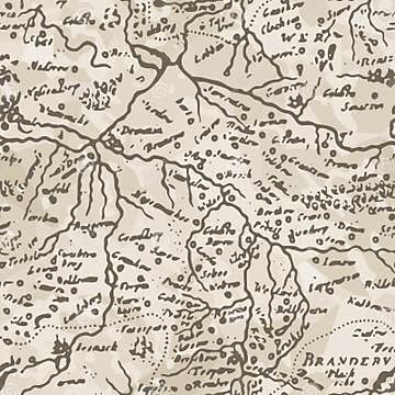 Ancient Map (vector Seamless W Stock Vector - Illustration of brown ...