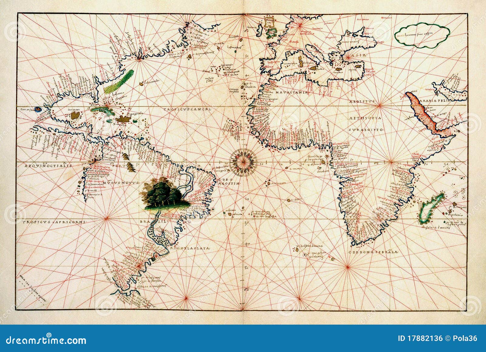 Ancient map of the world stock photo. Image of asia, cartography - 17882136