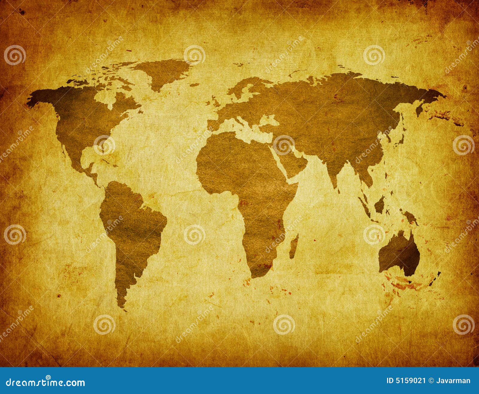 Ancient map of the world stock illustration. Illustration of antique ...