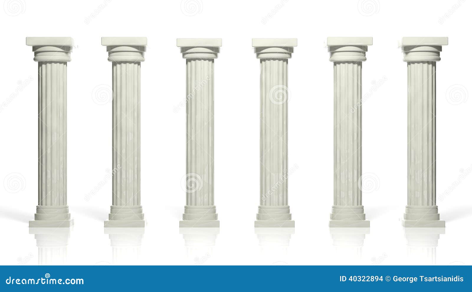 Ancient marble pillars stock illustration. Illustration of background ...