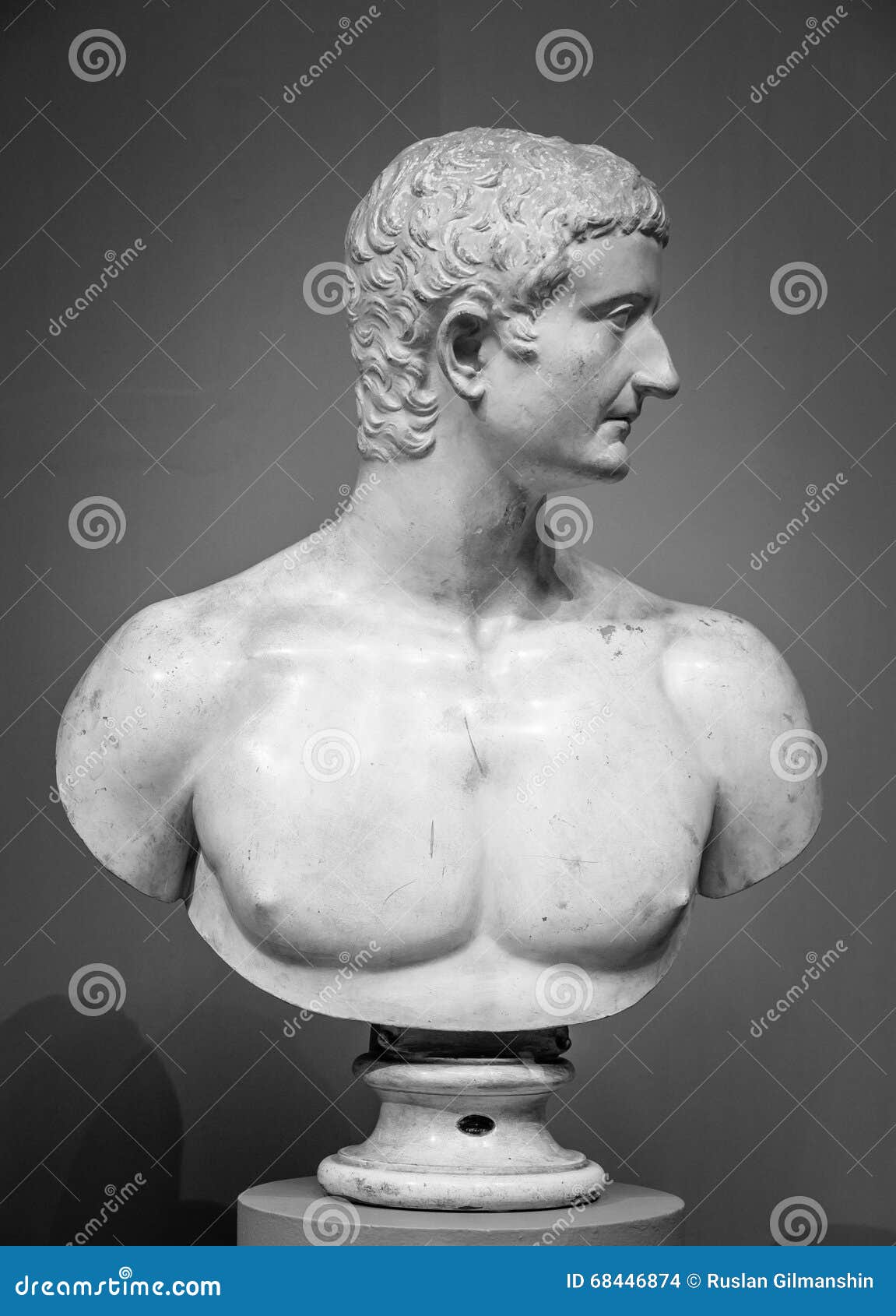 The Ancient Marble Portrait Bust Stock Photo - Image of head, antique ...