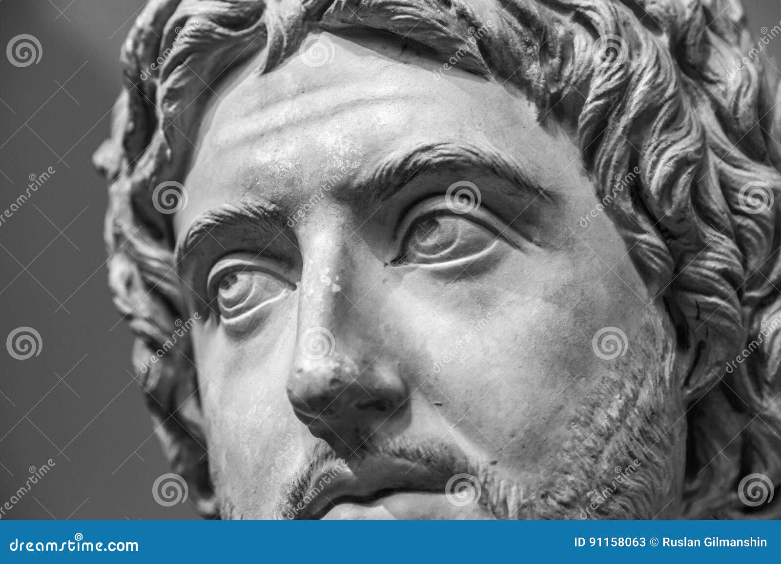 The Ancient Marble Portrait of Man with Beard Editorial Stock Photo ...