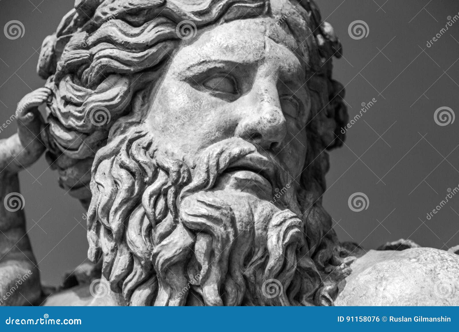 The Ancient Marble Portrait of Man with Beard Editorial Photo - Image ...