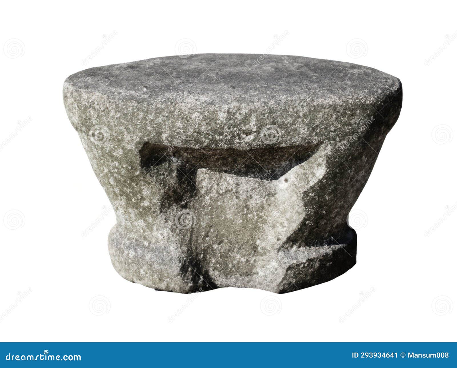 Ancient Marble Stone Chair Isolated on White Stock Image - Image of ...