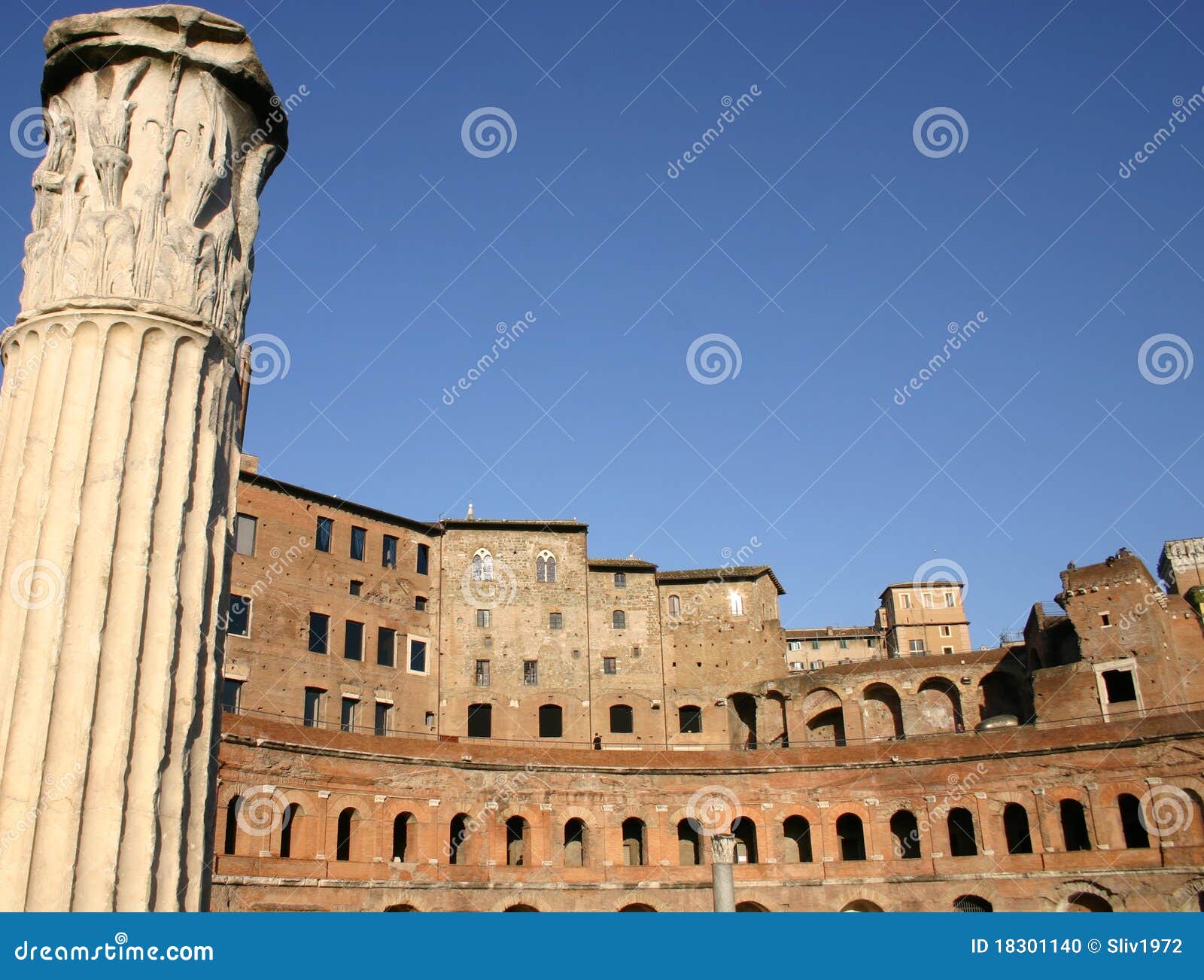 Ancient Markets of Trajan in Rome Stock Photo - Image of honour ...