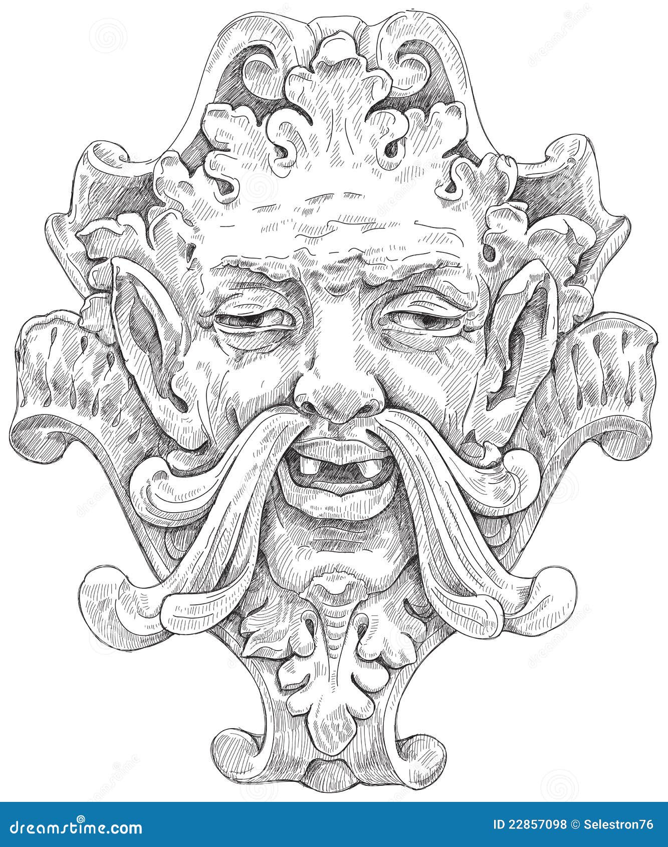 Bas-relief Mask With High Detail Royalty-Free Stock Photo ...