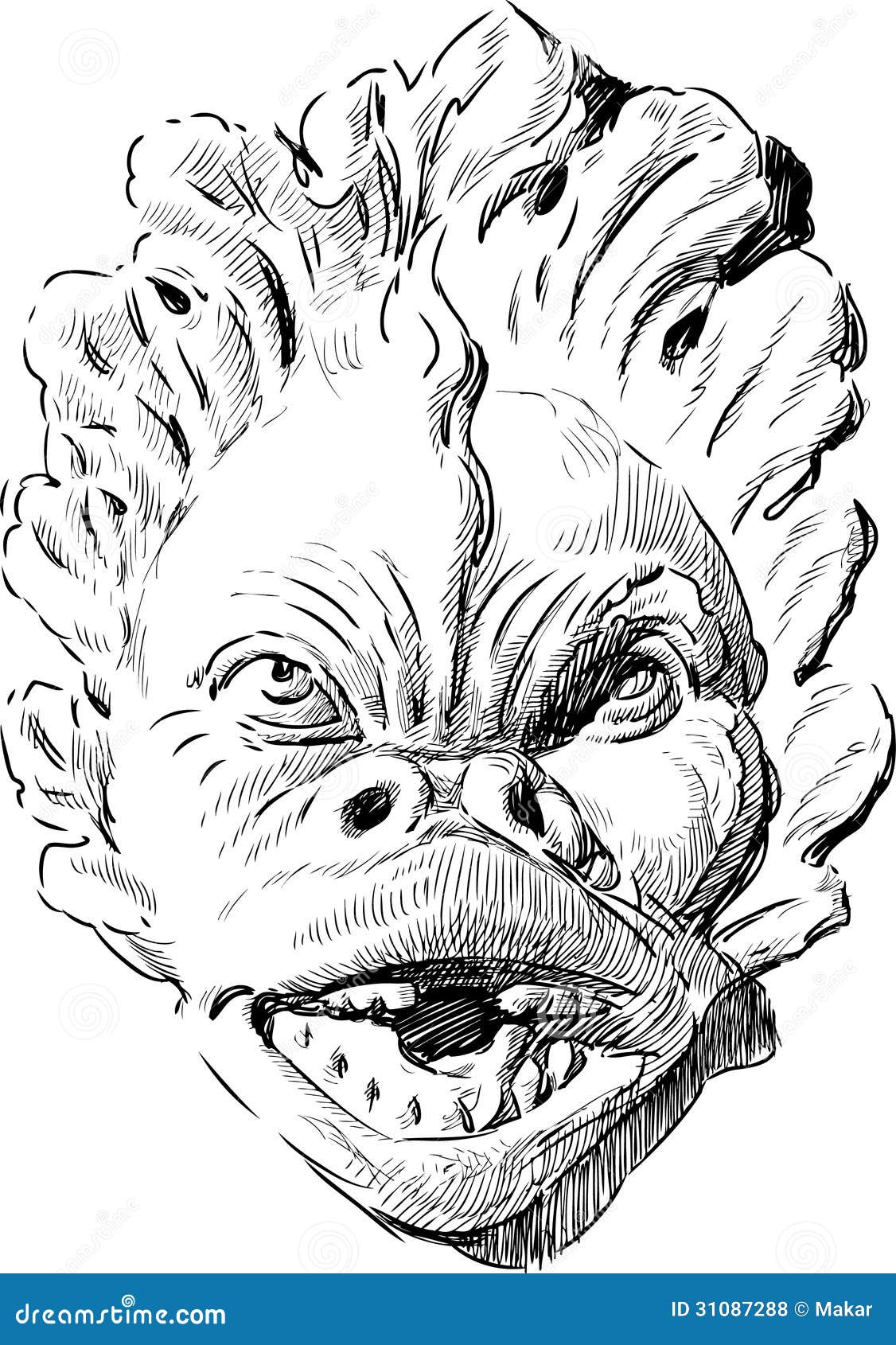 Ancient mask stock vector. Illustration of drawn, classical - 31087288